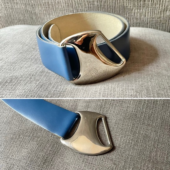 Calderon | Accessories | Vintage 8s Calderon Leather Belt Dusty Blue ...